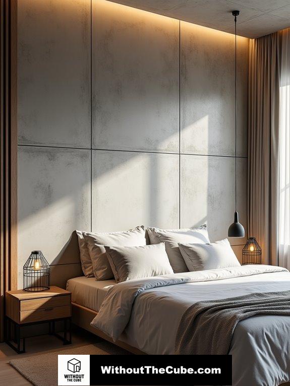 Styling Textural Concrete Accent Walls in Your Bedroom - Without The CUBE