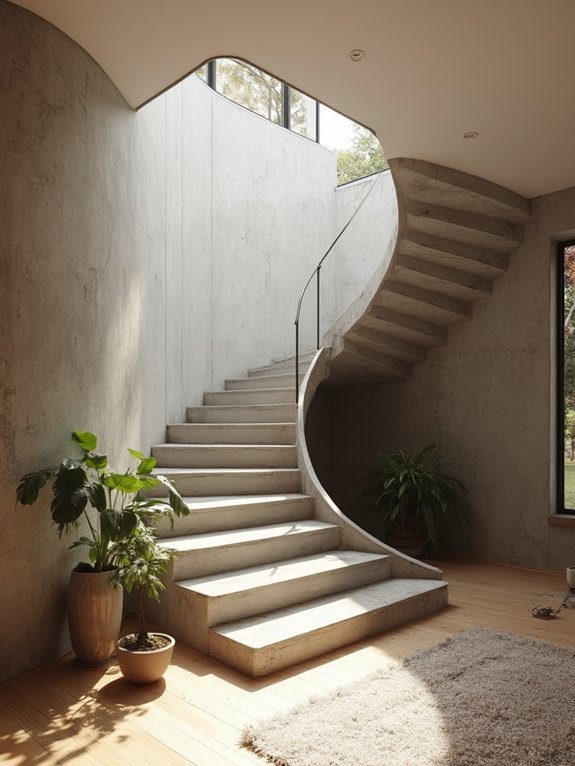 Top 9 Inspirations for Stylish Exposed Concrete Staircases - Without ...